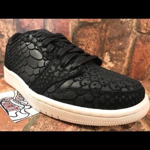 Jordan | Shoes | New Nike Air Jordan Low Leather Python Black | Poshmark